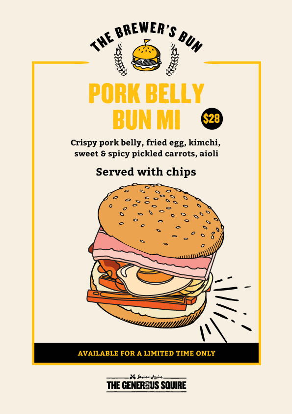 Food and Drinks Menu | The Generous Squire | Perth Bar