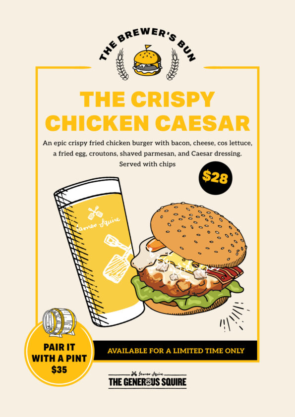 Food and Drinks Menu | The Generous Squire | Perth Bar